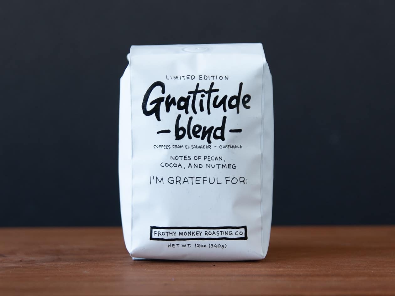 Gratitude Blend Coffee – Frothy Monkey